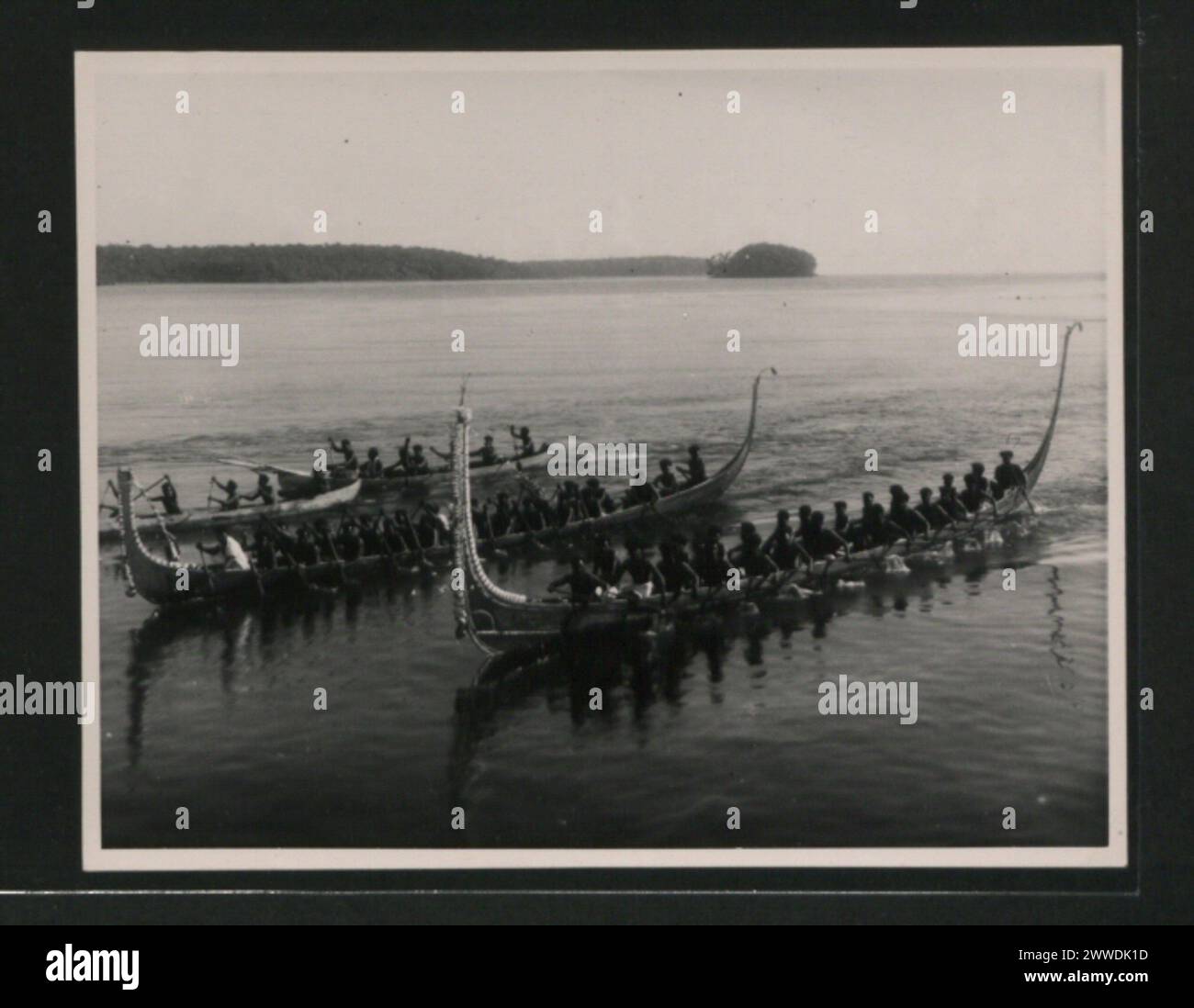 Photograph of the Solomon Islands showing coastal areas, tropical ...