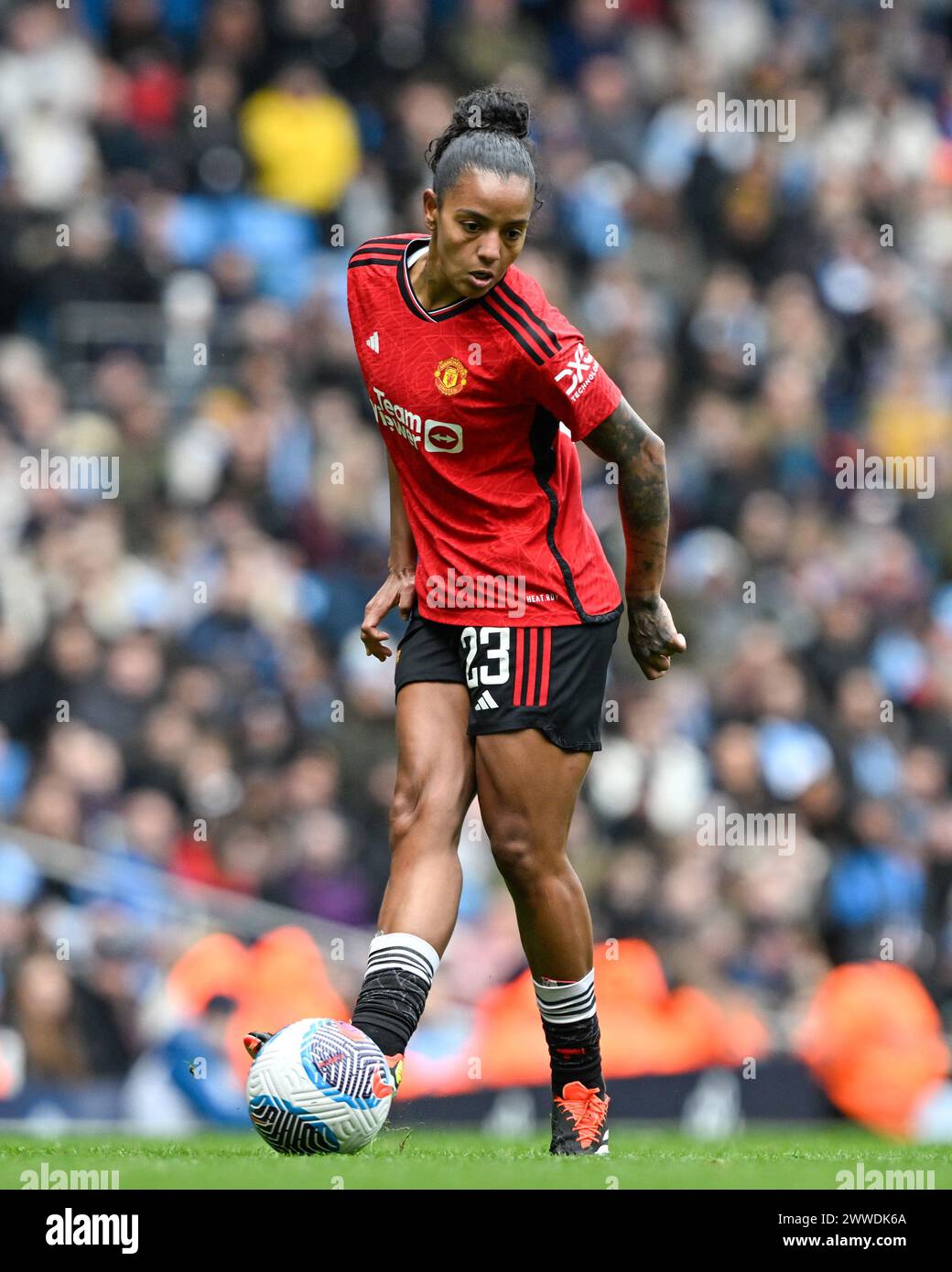 Geyse of Manchester United Women passes the ball, during The FA Women's ...