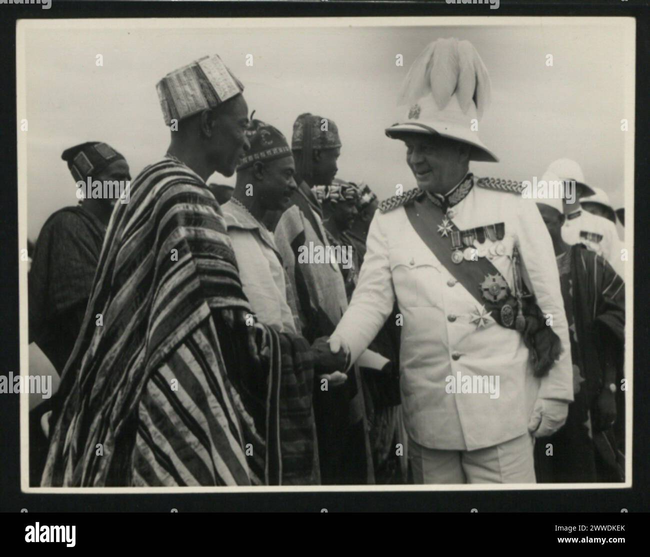 Governor Sir Charles Arden-Clarke greets the Chiefs of the Northern ...