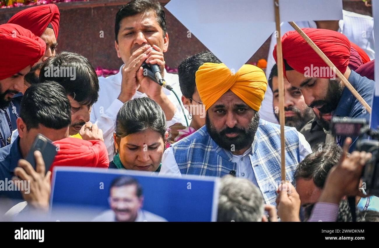 NEW DELHI, INDIA - MARCH 23: Punjab Chief Minister and Aam Aadmi Party (AAP) leader Bhagwant ...