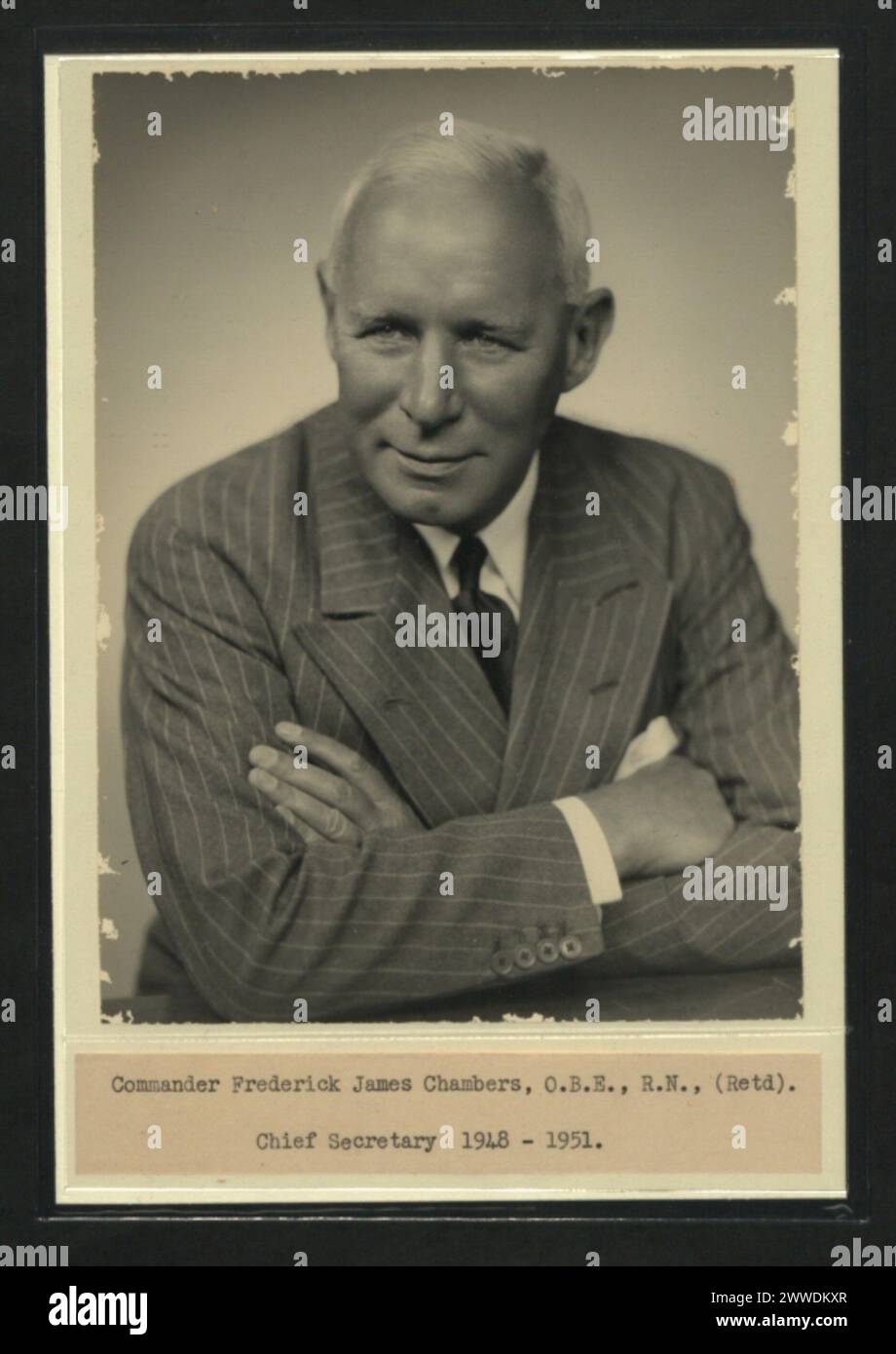 Description: Commander Frederick James Chambers, O.B.E., R.N., (Retd ...