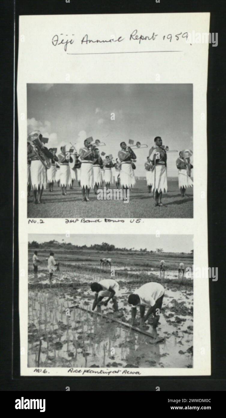 Description: Fiji Annual Report 1959. SMF Band tours US. Location: Fiji ...