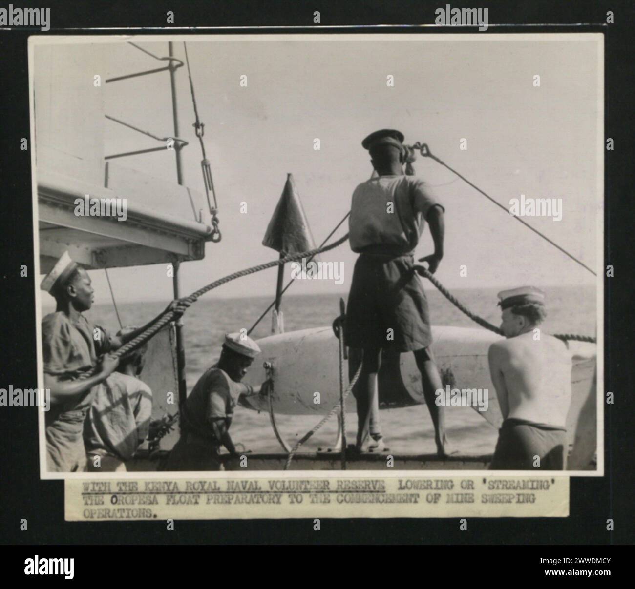 Description: K. 8695. With the Kenya Royal Naval Volunteer Reserve ...