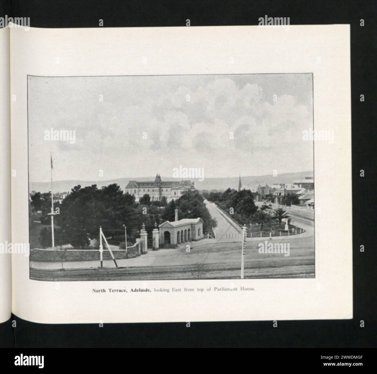View east along North Terrace from the top of Parliament House in ...