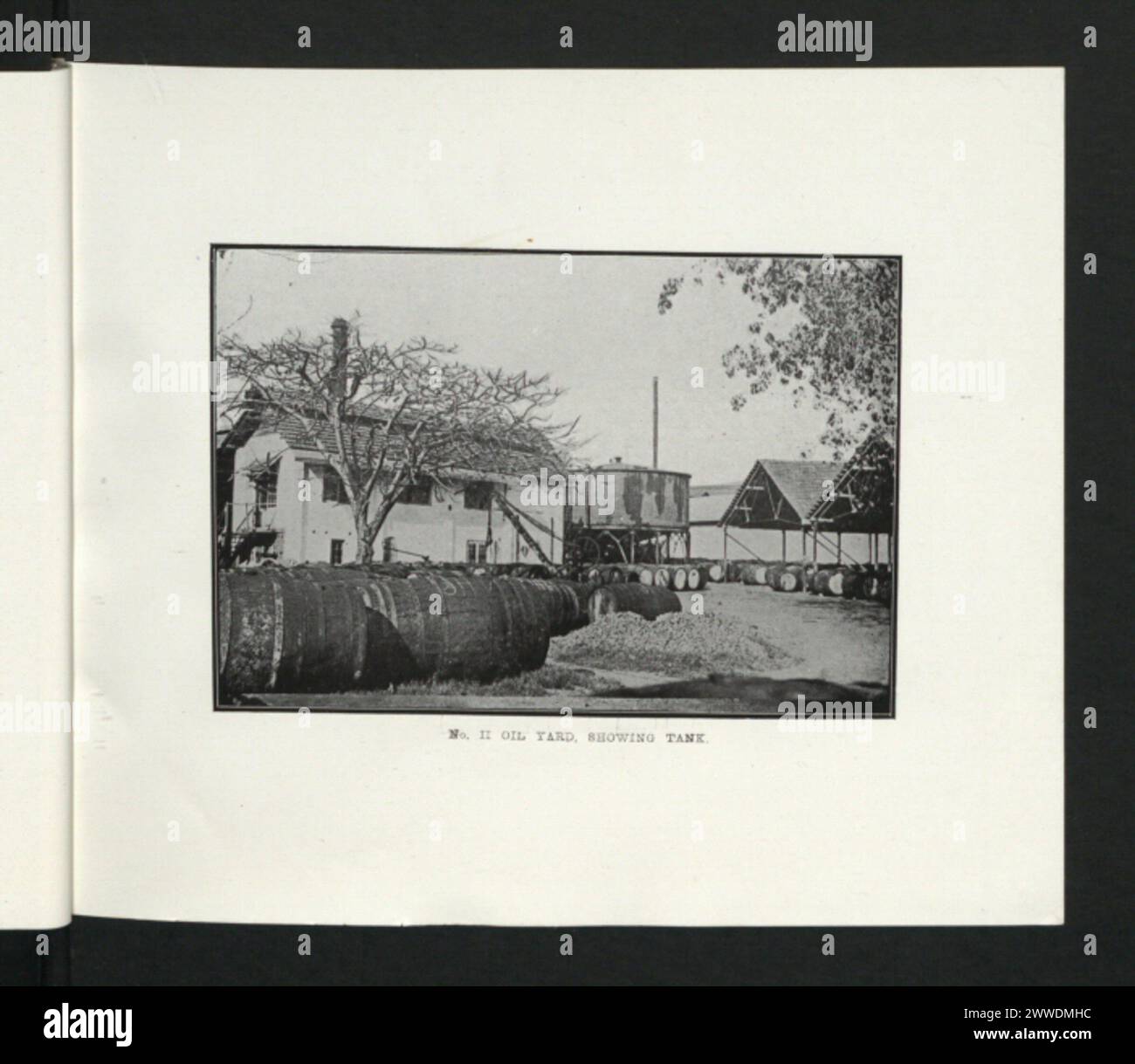 Description: Oil Yard, Showing Tank. Location: Colombo, Ceylon asia ...