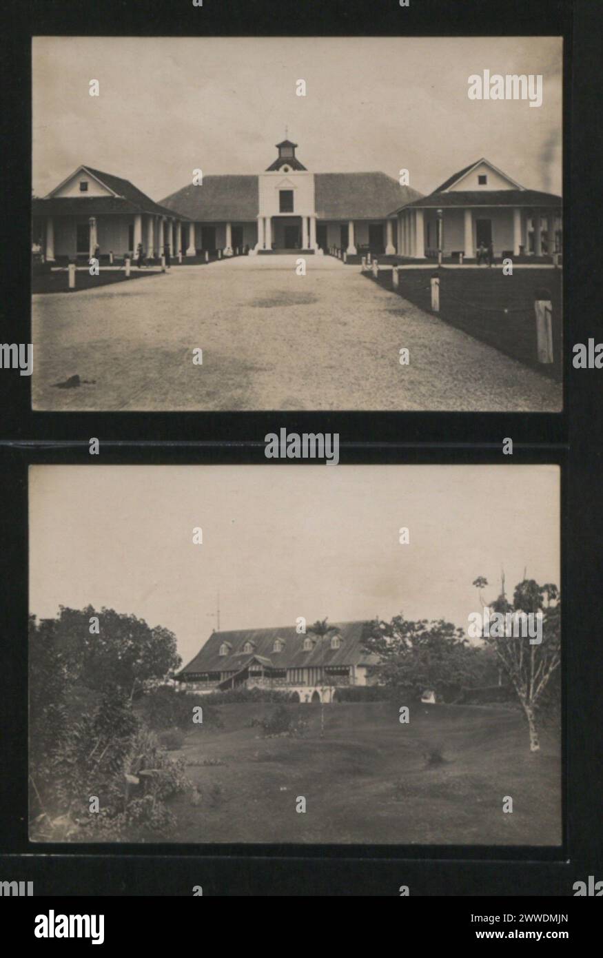 The images show government offices and the Bishop's house in Borneo ...