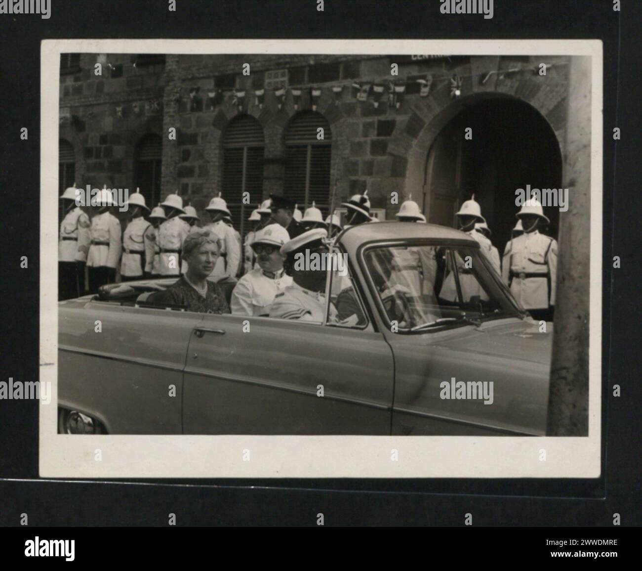 Description: The Princess Royal with His Honour the Administrator on ...