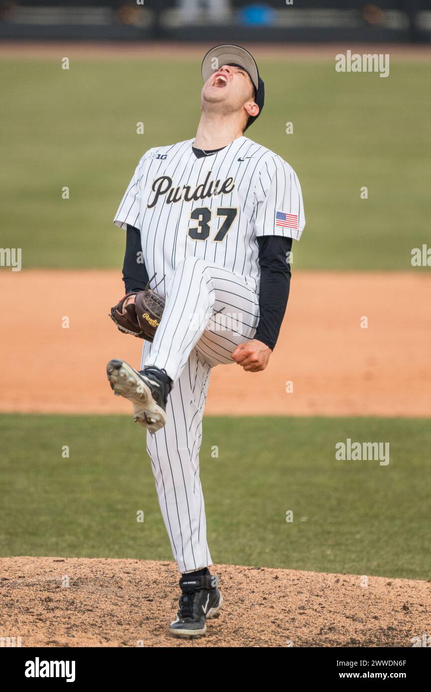 West Lafayette, Indiana, USA. 22nd Mar, 2024. JORDAN MORALES (37) of ...