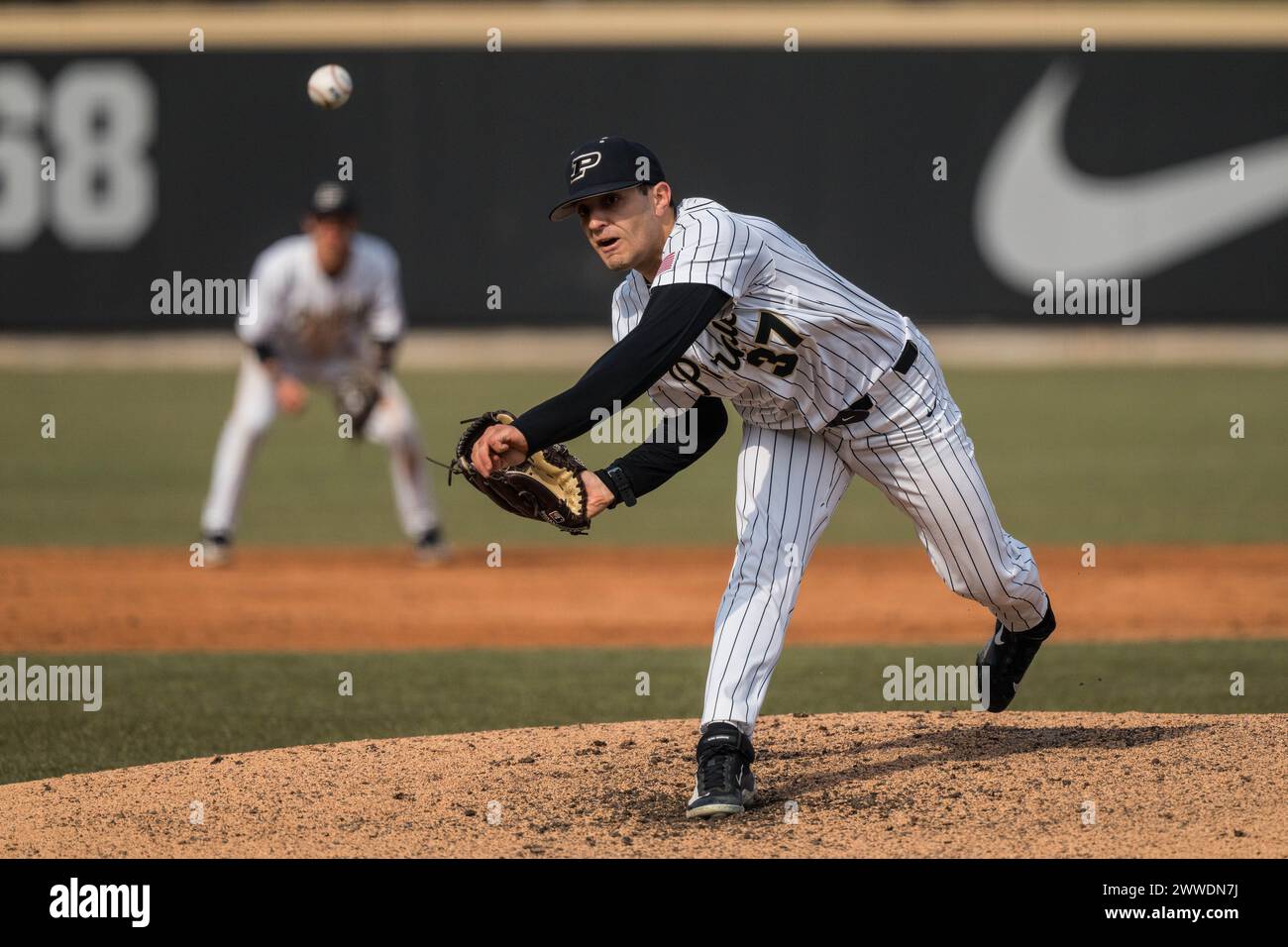 West Lafayette, Indiana, USA. 22nd Mar, 2024. JORDAN MORALES (37) of ...
