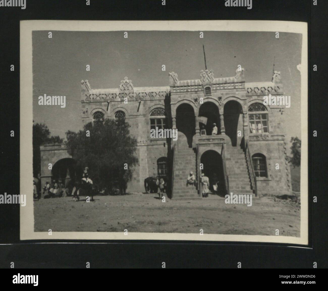 The Ministry of Foreign Affairs building in Yemen, photographed between ...