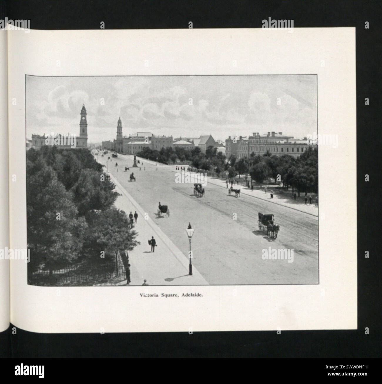 Victoria Square in Adelaide, Australia, documented in the early 1900s ...