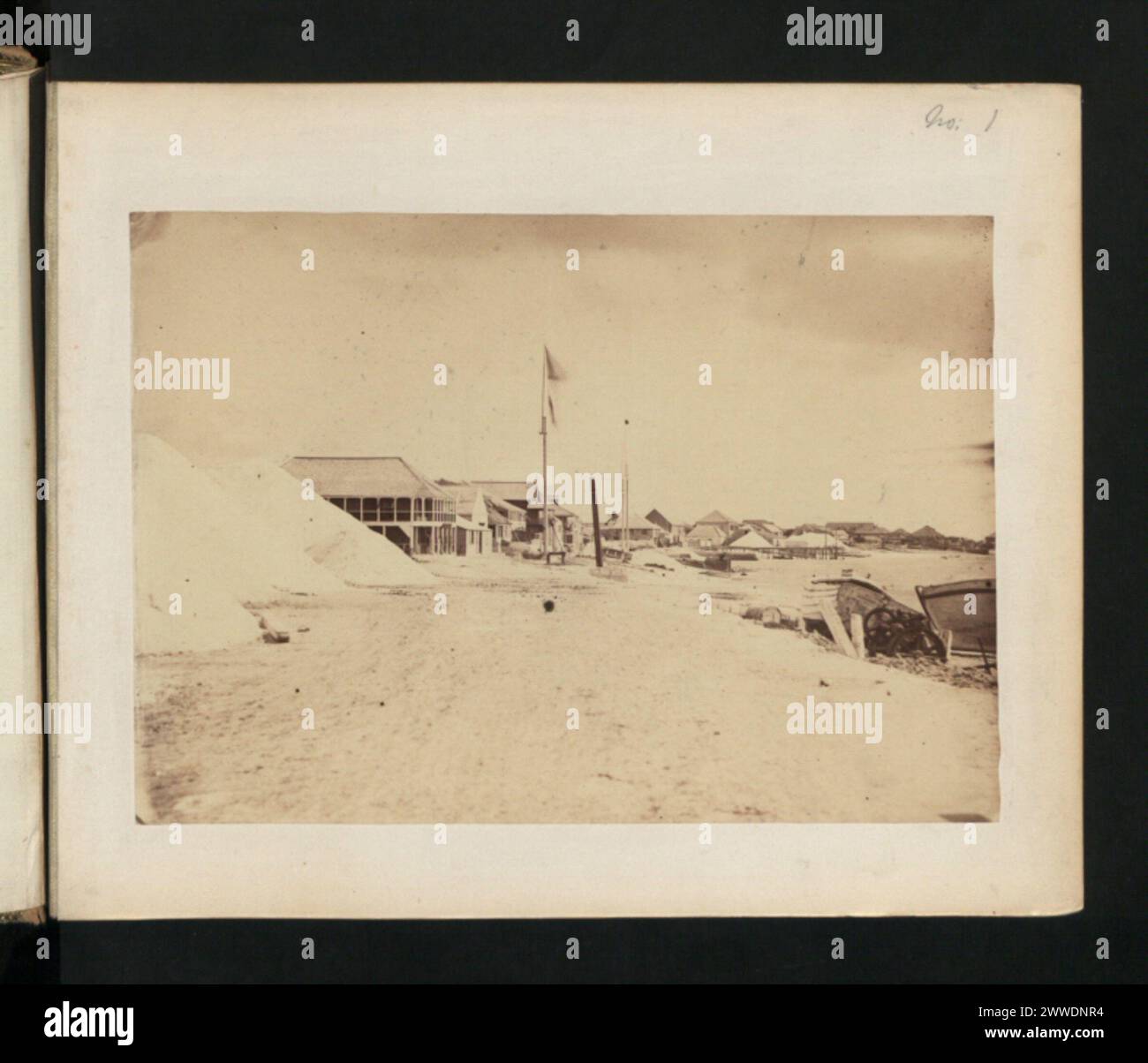 Description: General view of the Town at Grand Turk. The chief Salt ...