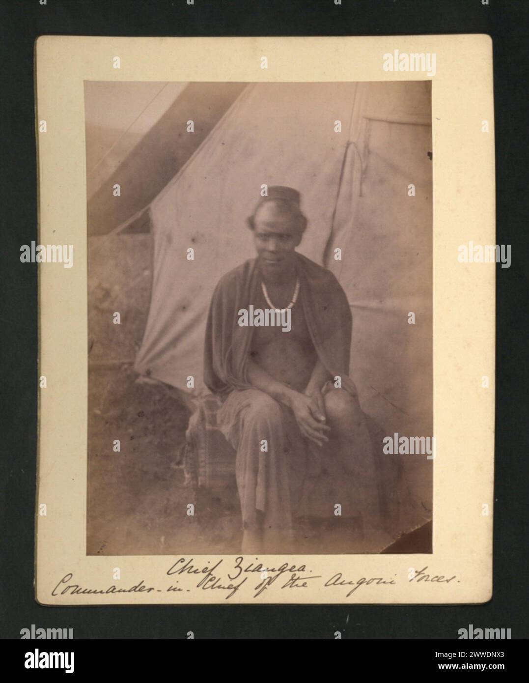 Description: Chief Ziangea. Commander-In-Chief of the Angoni Forces ...
