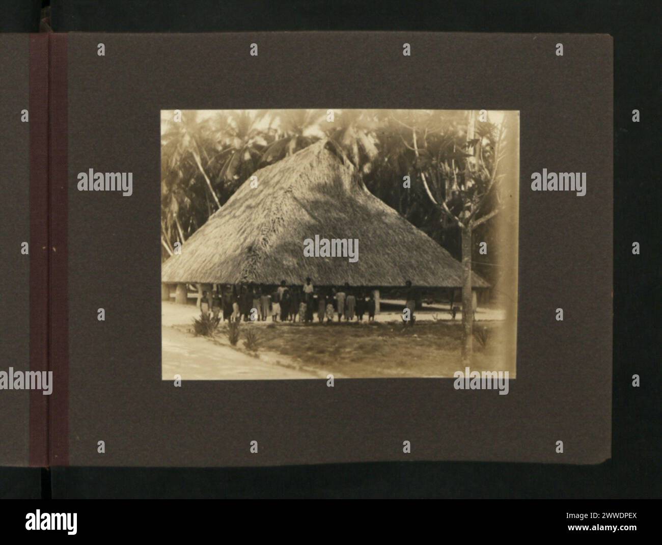 Kiribati in 1916 showing coastal and inland views with vegetation ...