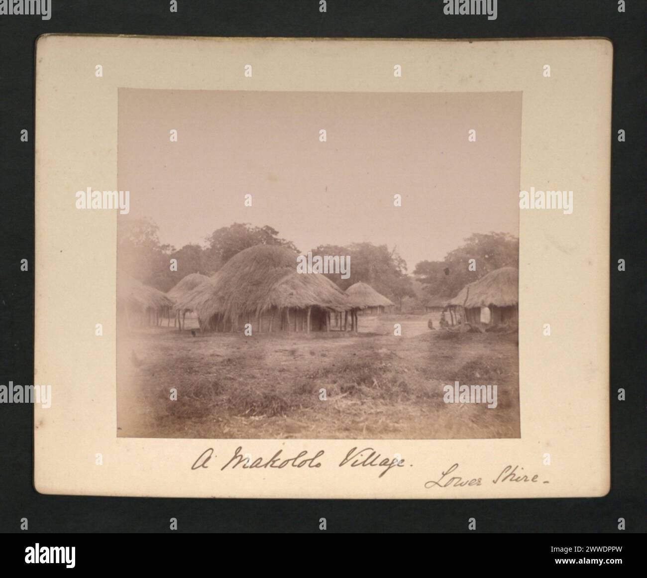 Description: A Makololo Village. Lower Shire. Location: Lower Shire ...