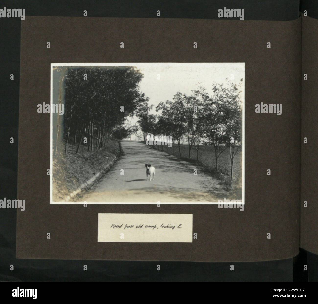 A road passing an old military camp in Weihaiwei, China, facing east ...
