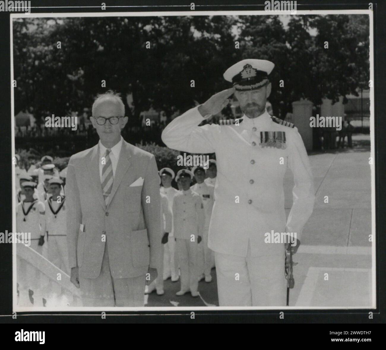 Description: H.B.M.Ambassador, Mr.Sidney Simmonds and Captain R.H ...
