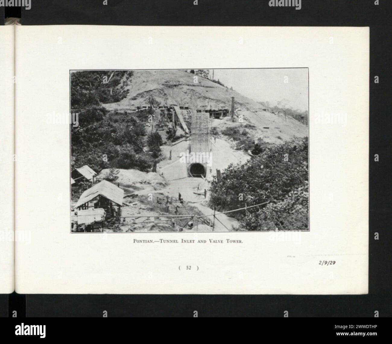 Description: Pontian.-Tunnel inlet and valve tower. Location: Pontian ...