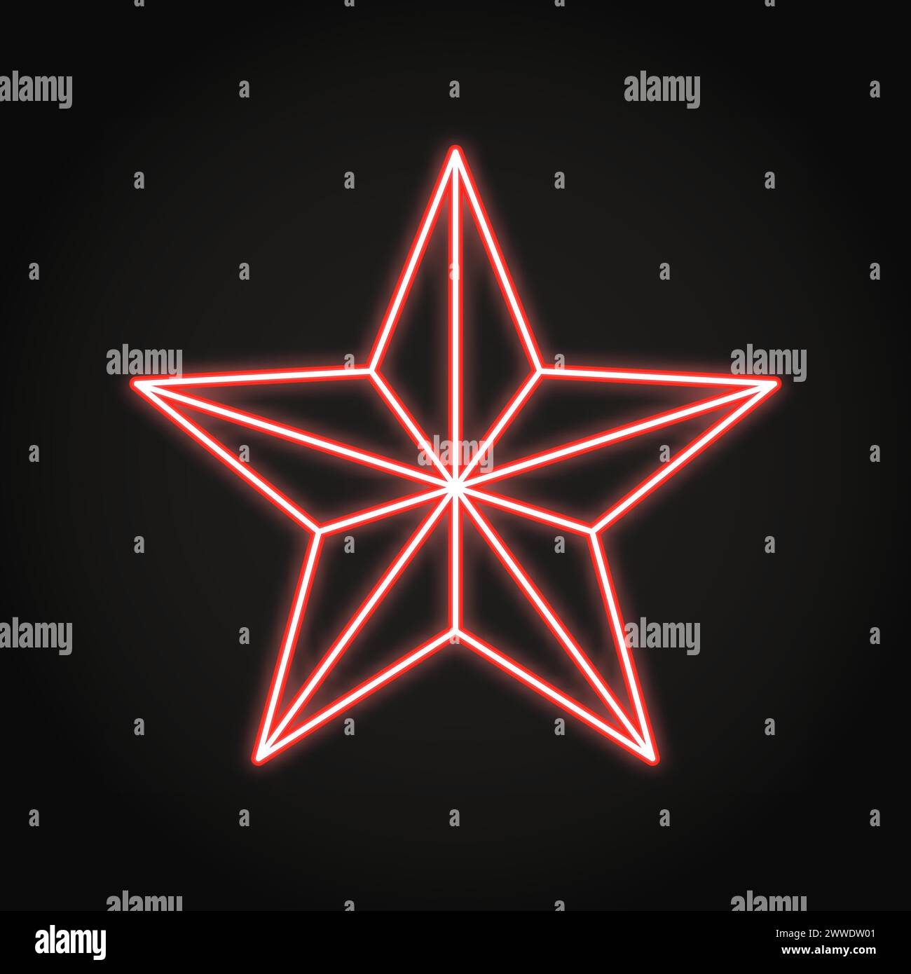 Soviet red star neon icon. Vector illustration Stock Vector Image & Art ...
