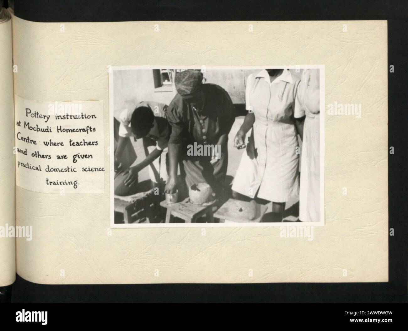 Description: Pottery instruction at Mochudi Homecrafts Centre where ...