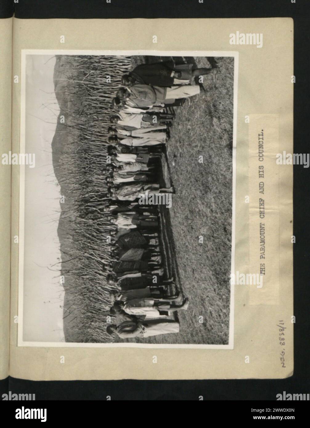 The Paramount Chief and his council in Swaziland in 1945 representing ...