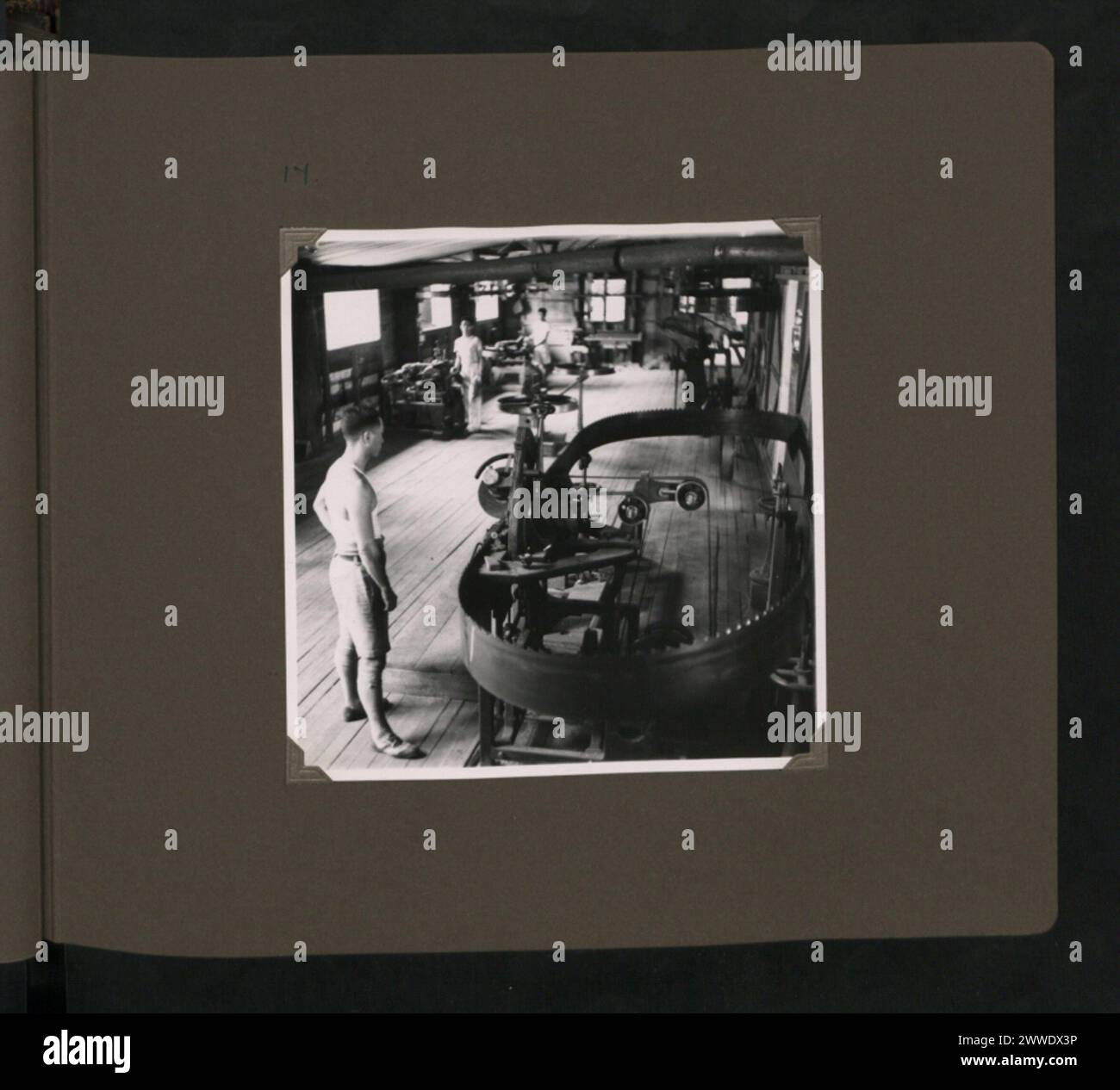 Description: The saw filling room at Messrs. North Borneo Trading ...