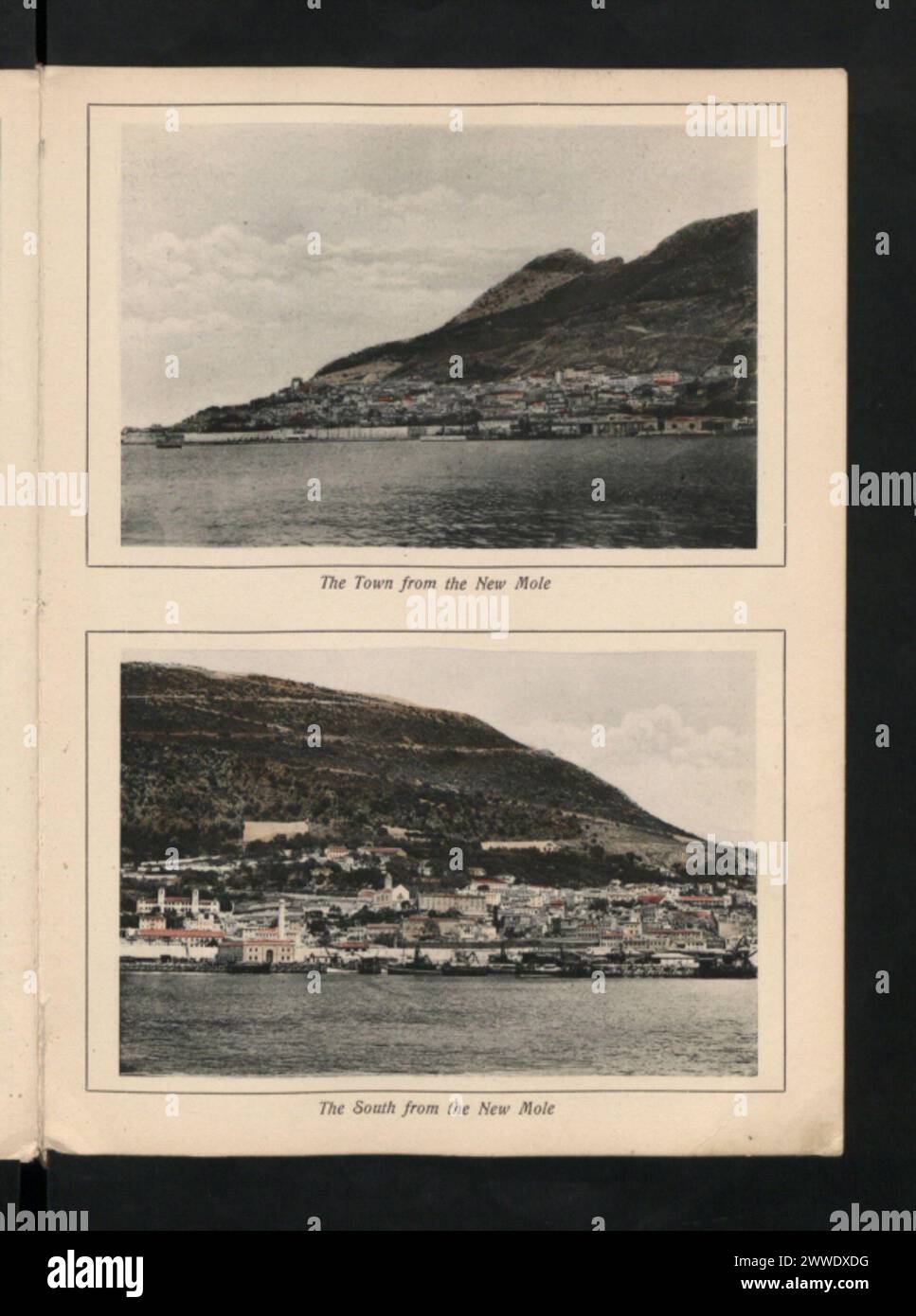 View from the New Mole showing the town and southern areas of Gibraltar ...