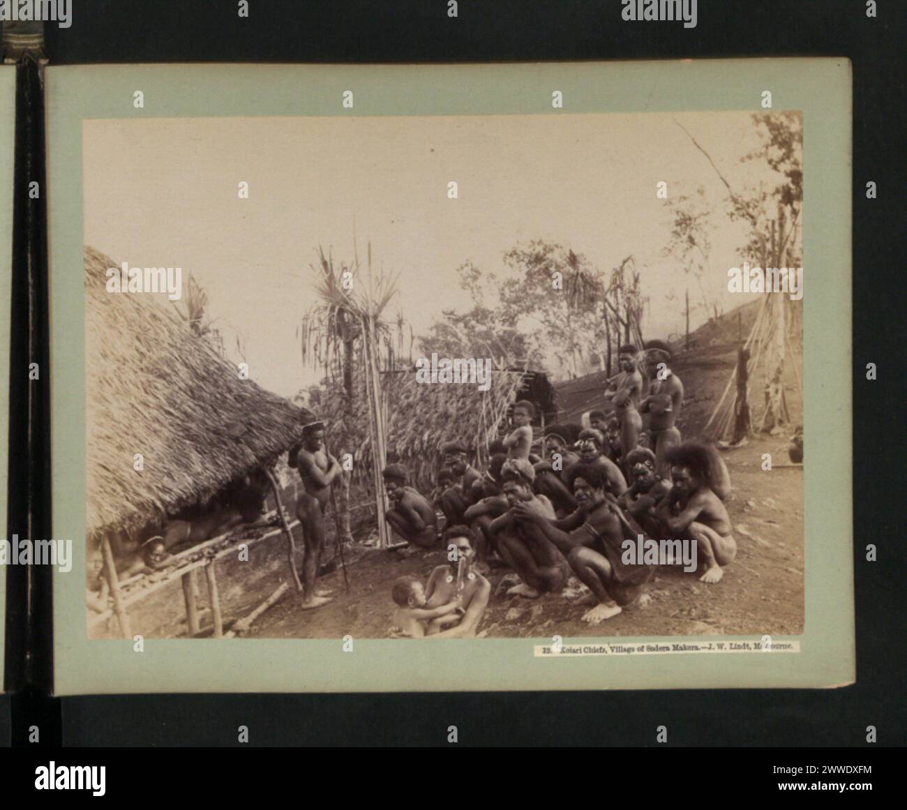 Description: Koiari Chiefs, village of Sadera Makera.-J.W. Lindt ...