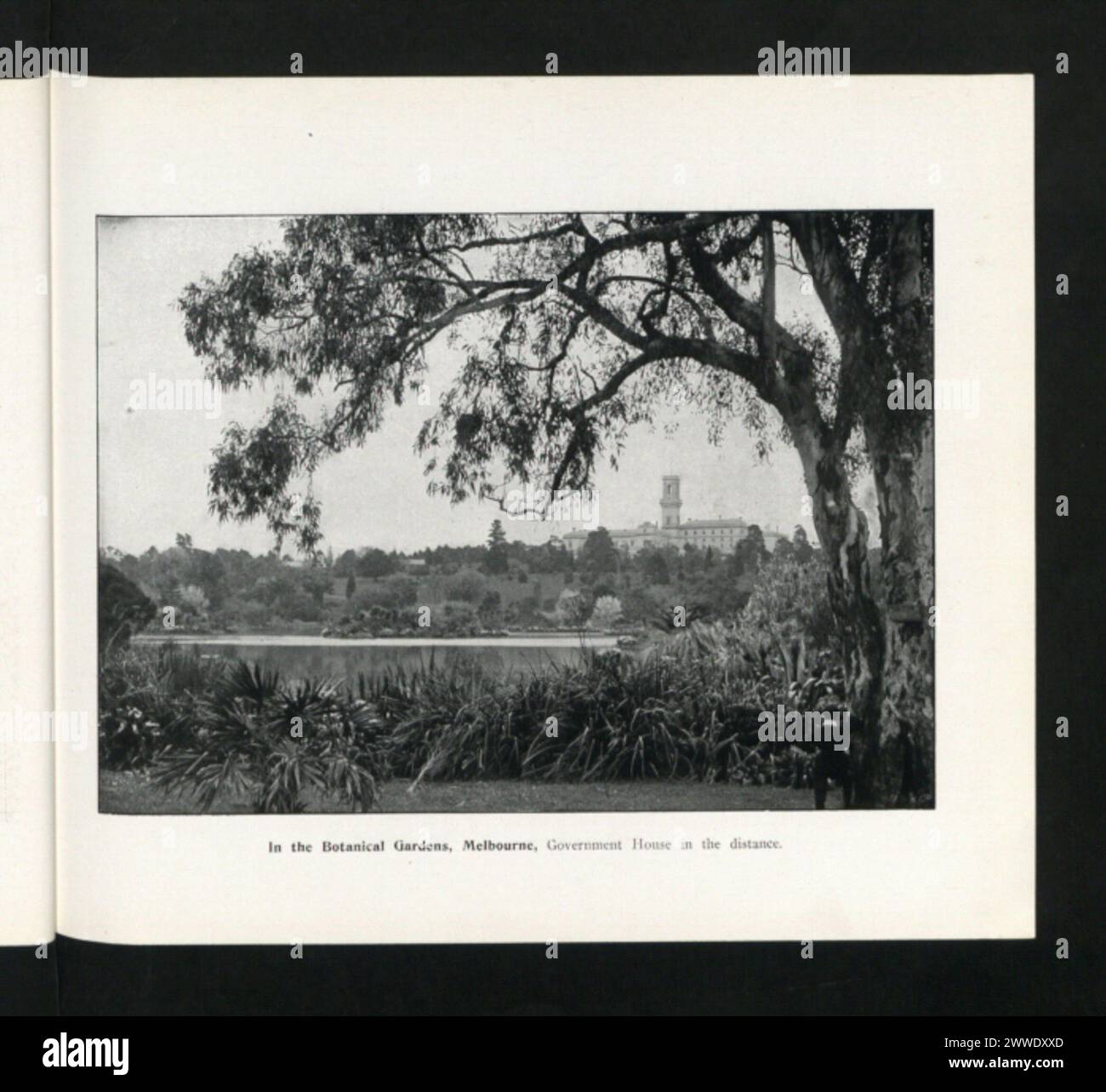 Description: In the Botanical Gardens, Melbourne, Government House in ...