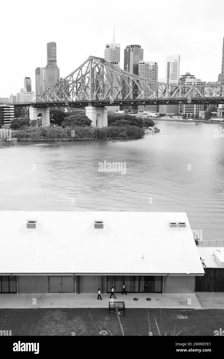 Brisbane city skyline black white hi-res stock photography and images ...