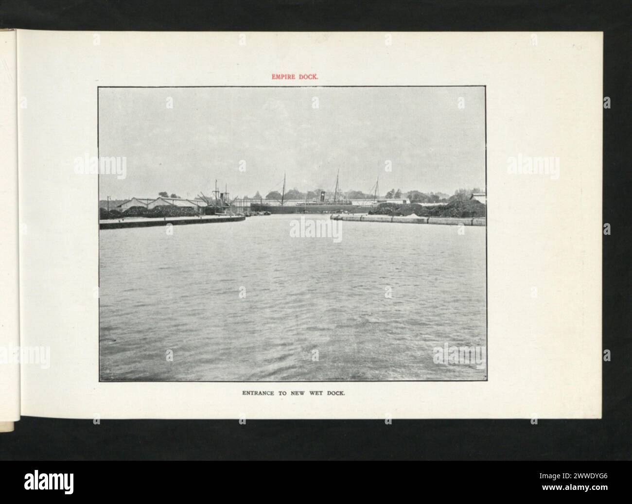 Description: Empire Dock. Entrance to new wet dock. Location: Singapore ...
