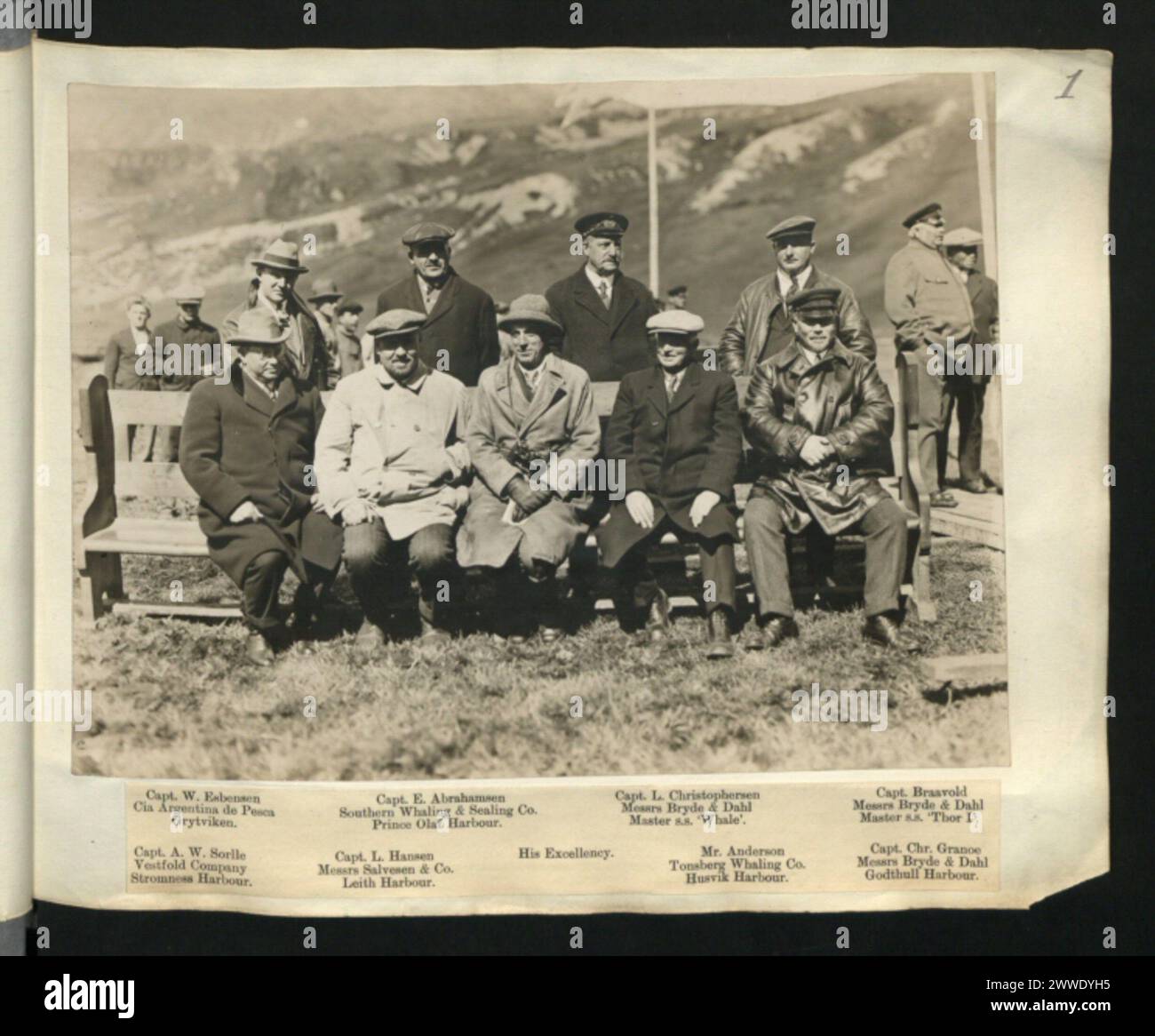 Description: Captain W. Esbensen. Captain A.W. Sorille. Captain E ...