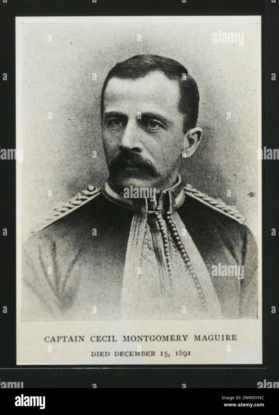 Description: Captain Cecil Montgomery Maguire, Died December 15, 1891 ...