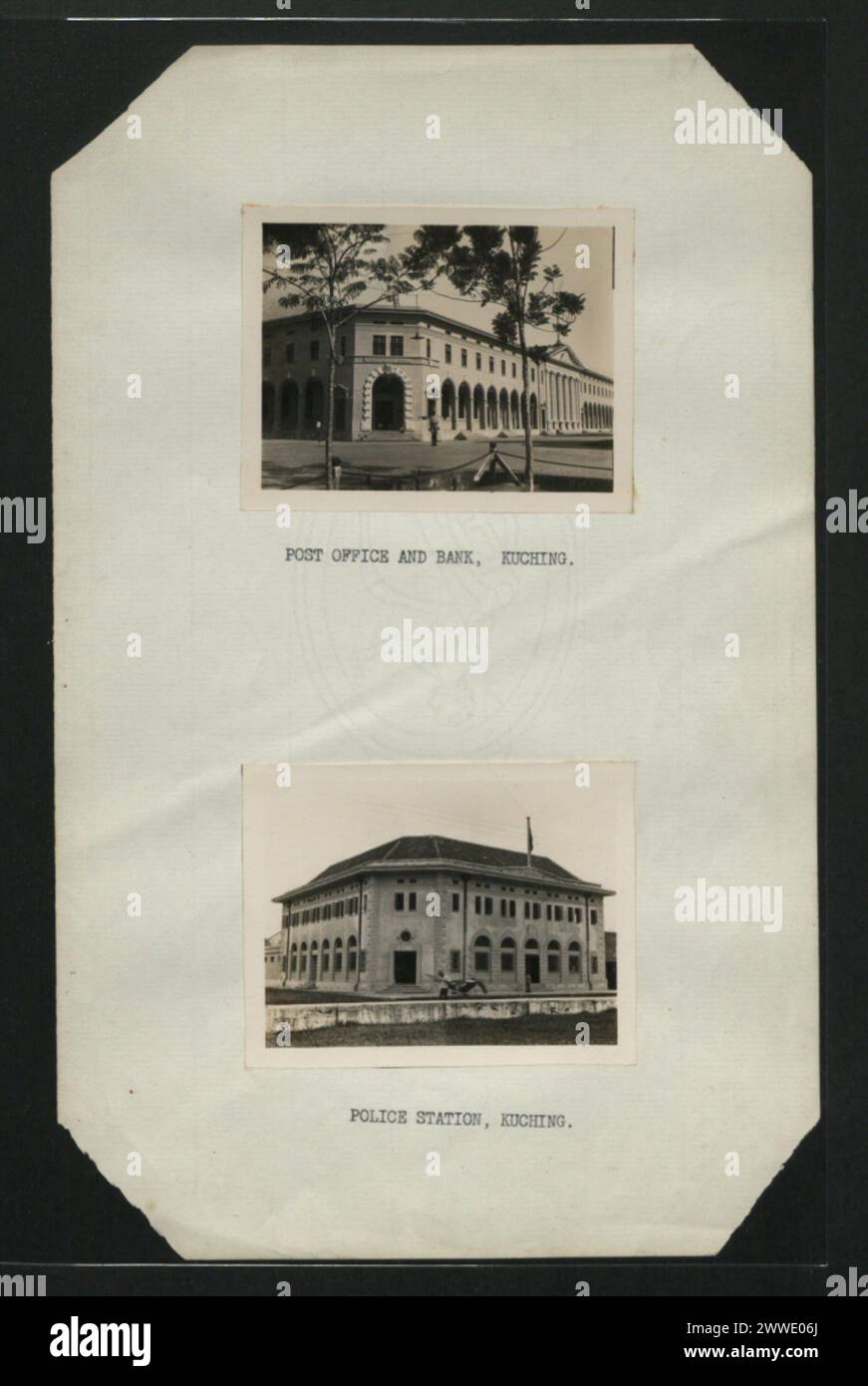 Description: Post office and bank, Kuching. Location: Kuching, Borneo ...