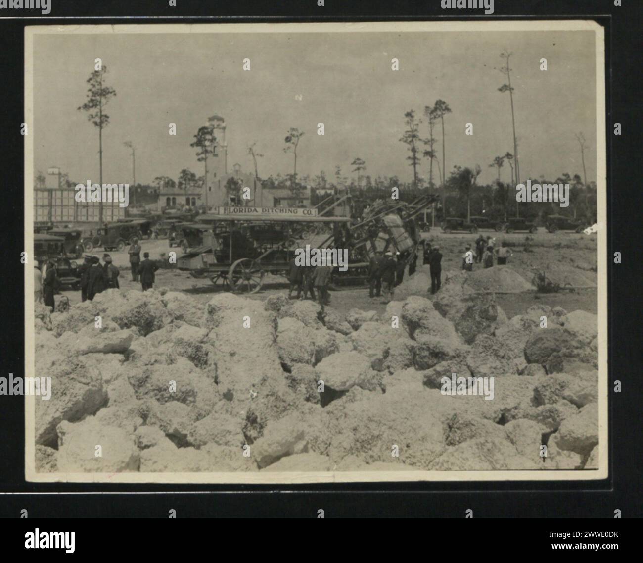 Site of Miami Biltmore Hotel prior to construction, showing foundation ...
