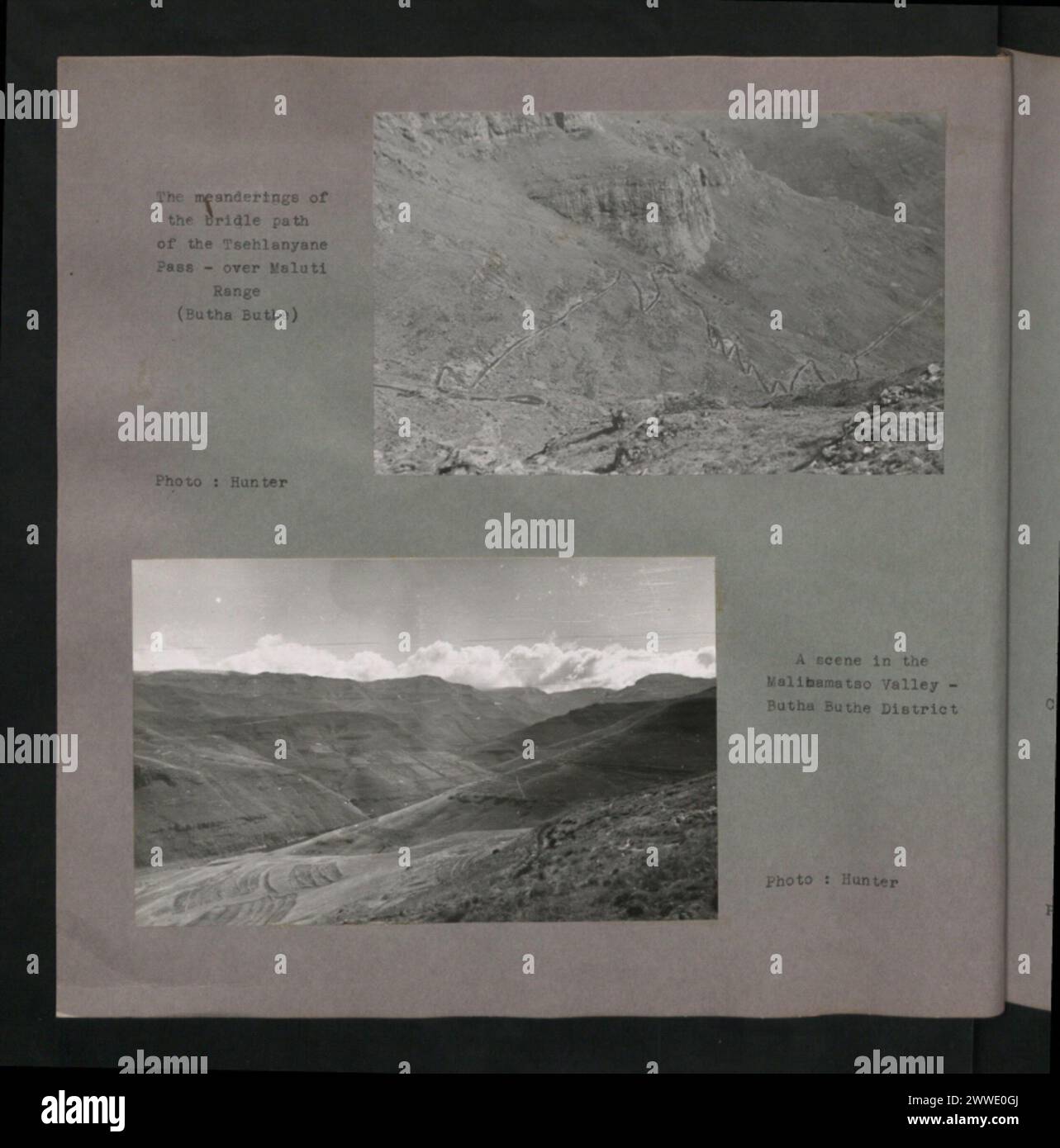 Description: The meanderings of the bridle path of the Tsehlanyane Pass ...