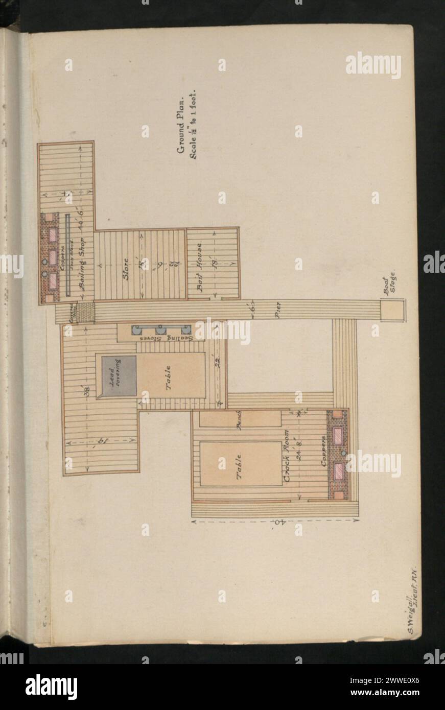 Description: Ground Plan. Location: Brig Bay, Canada Date: 1892 ...