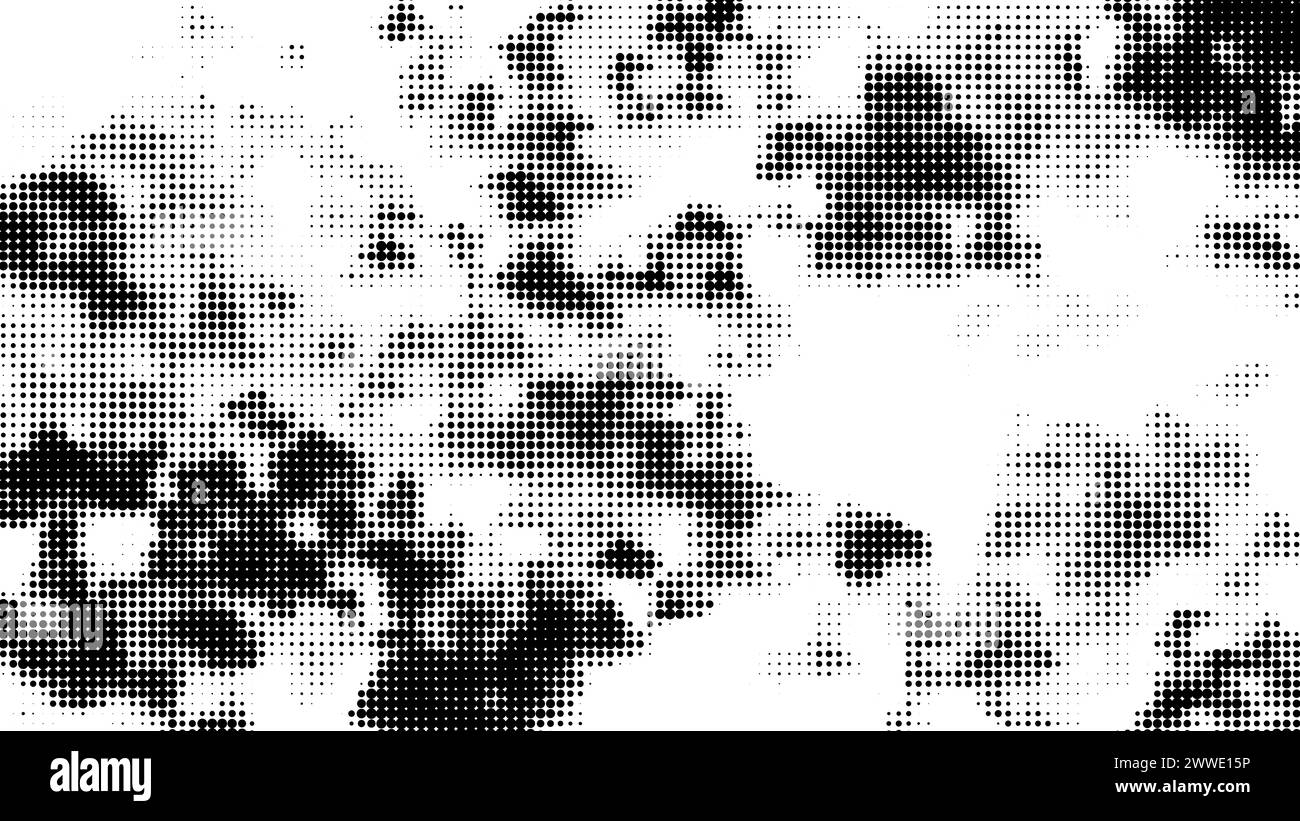 black and white halftone pattern. abstract halftone dotted background ...