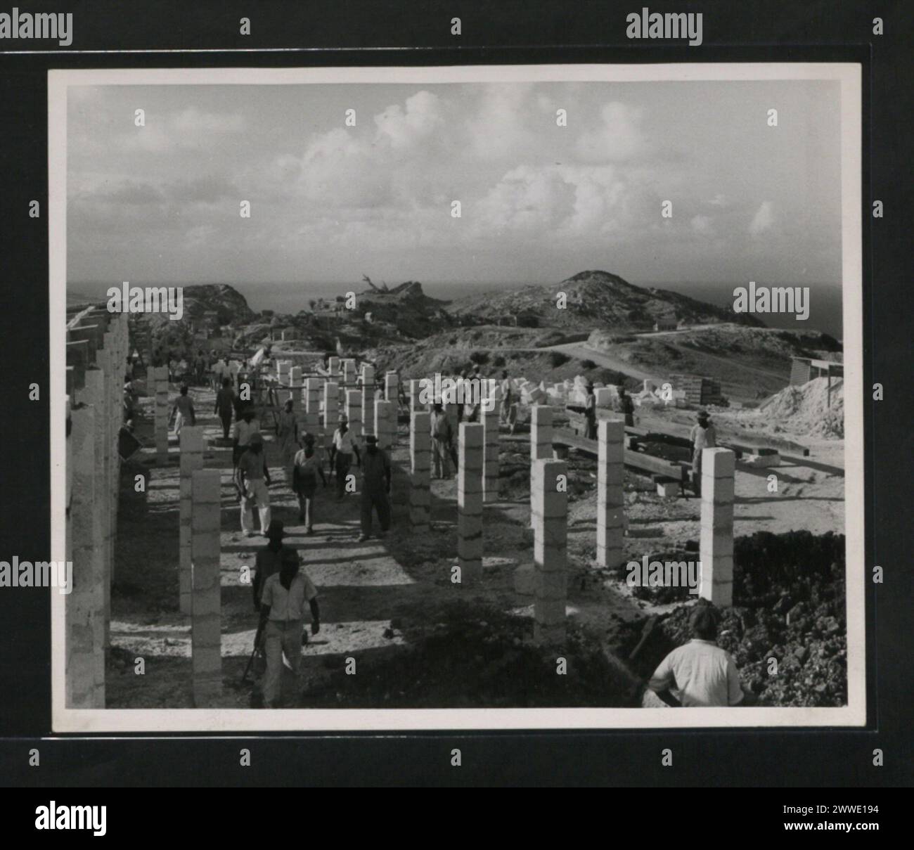 Elementary school at Chalky Mount, Barbados, 1947-1949, depicting ...