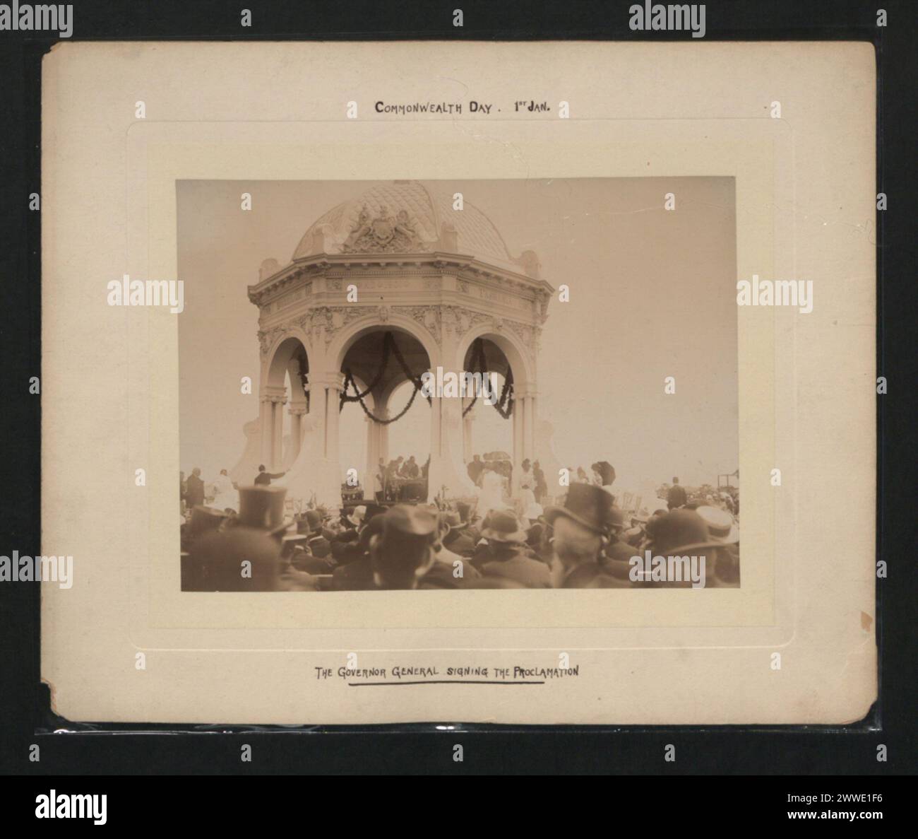 Description: Commonwealth Day. 1st Jan. The Governor General signing ...