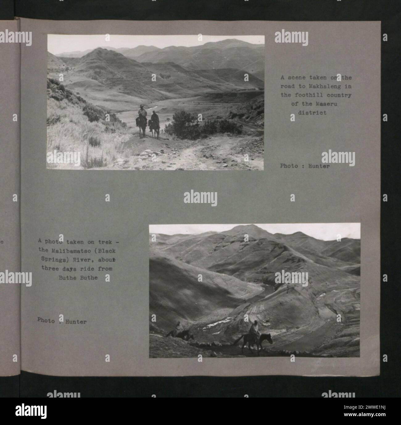 Description: A scene taken on the road to Makhaleng in the foothill ...