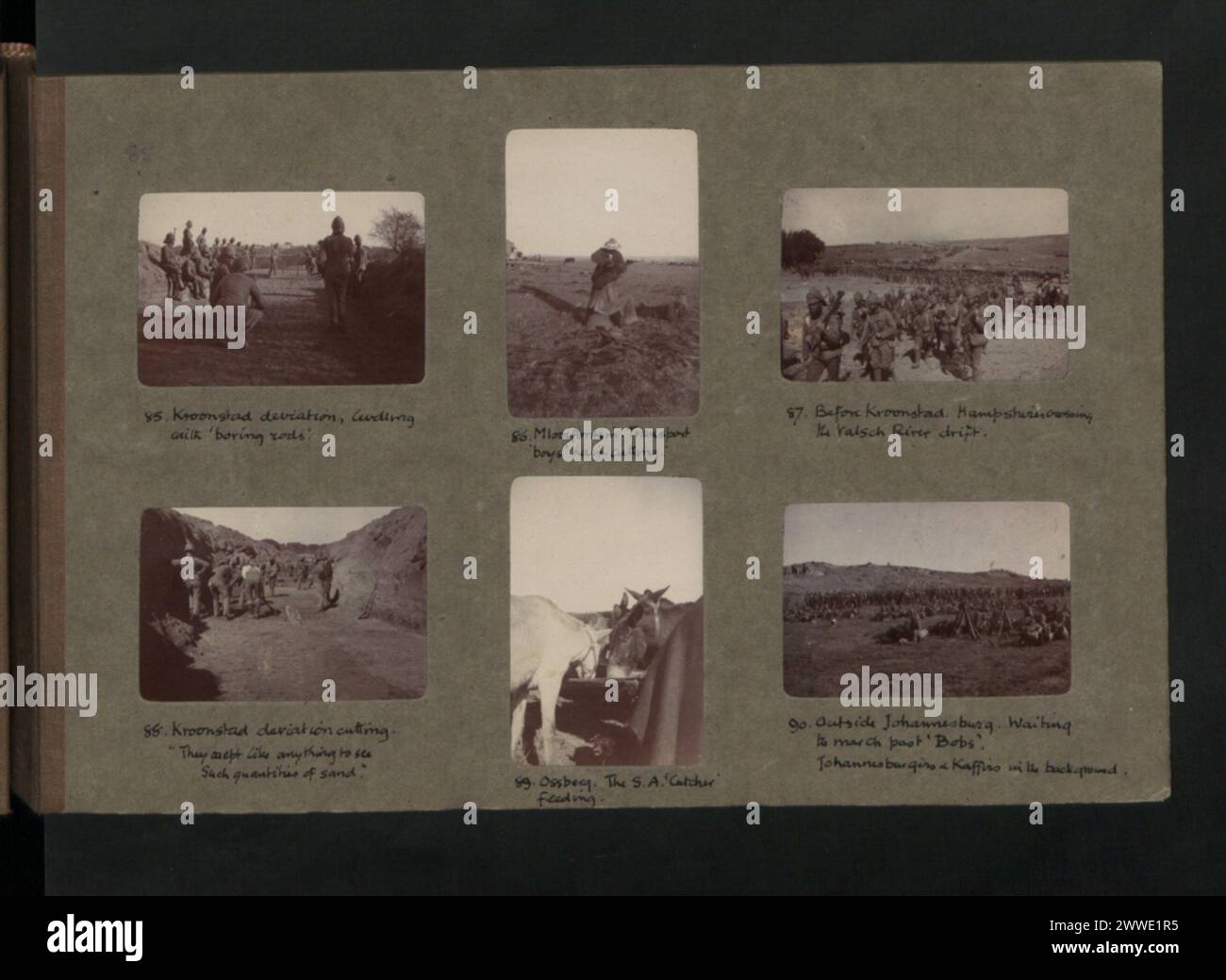 The images depict activities in Kroonstad, Mlooifonbeni, Ossberg, and ...