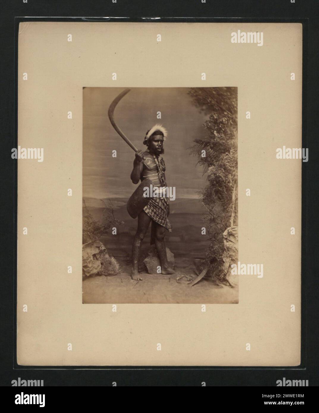 Description: Australian aborigines, photographed by J W Lindt: a ...