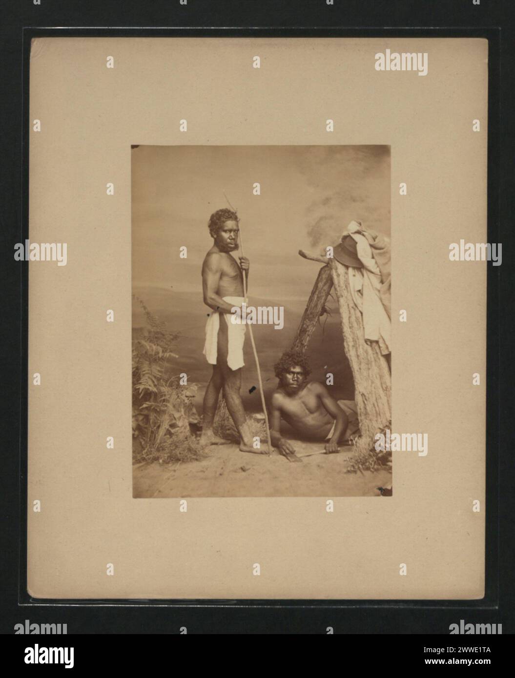 Description: Australian aborigines, photographed by J W Lindt: a ...