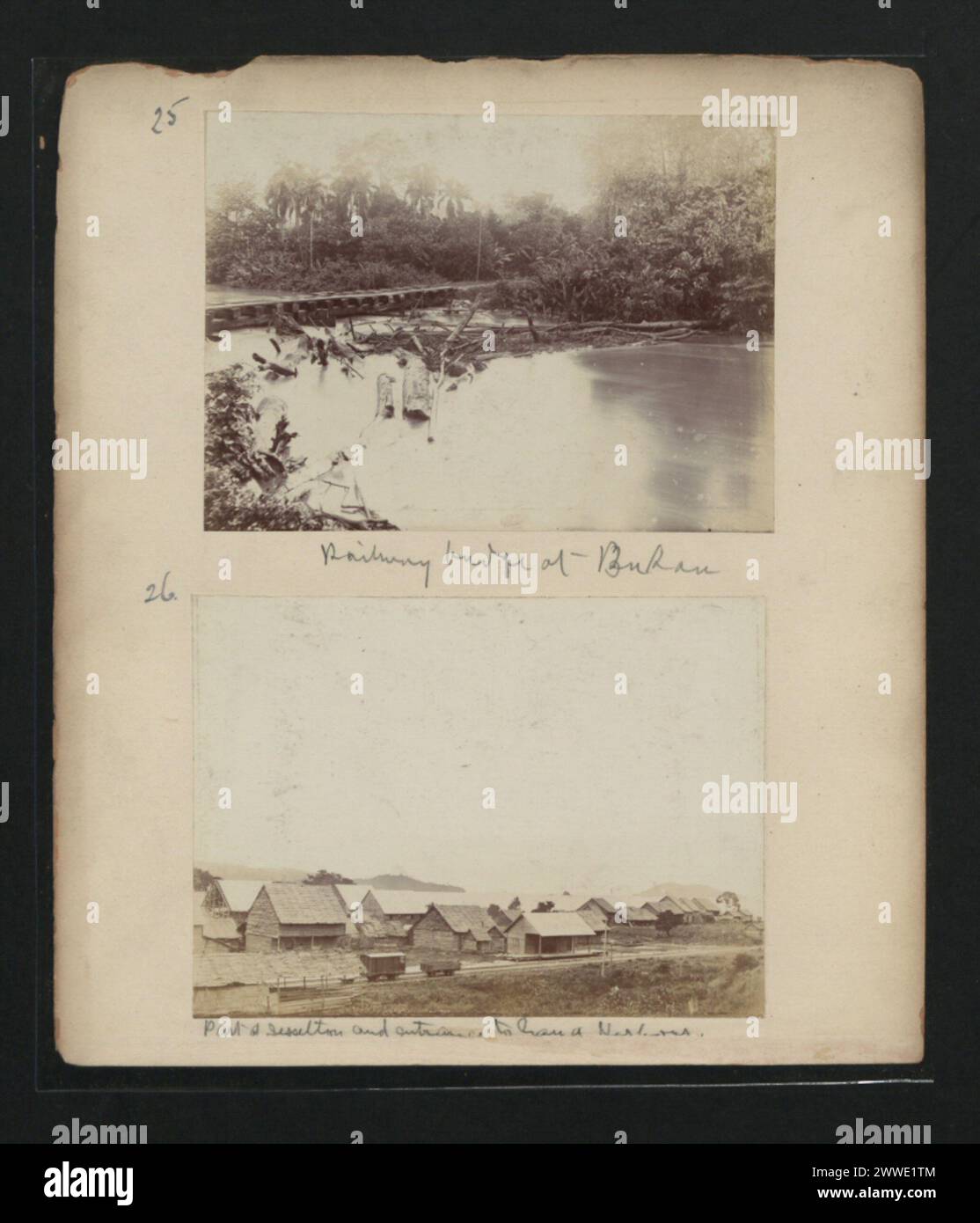 Description: Railway bridge at Bukau Location: Bukau, Borneo ...