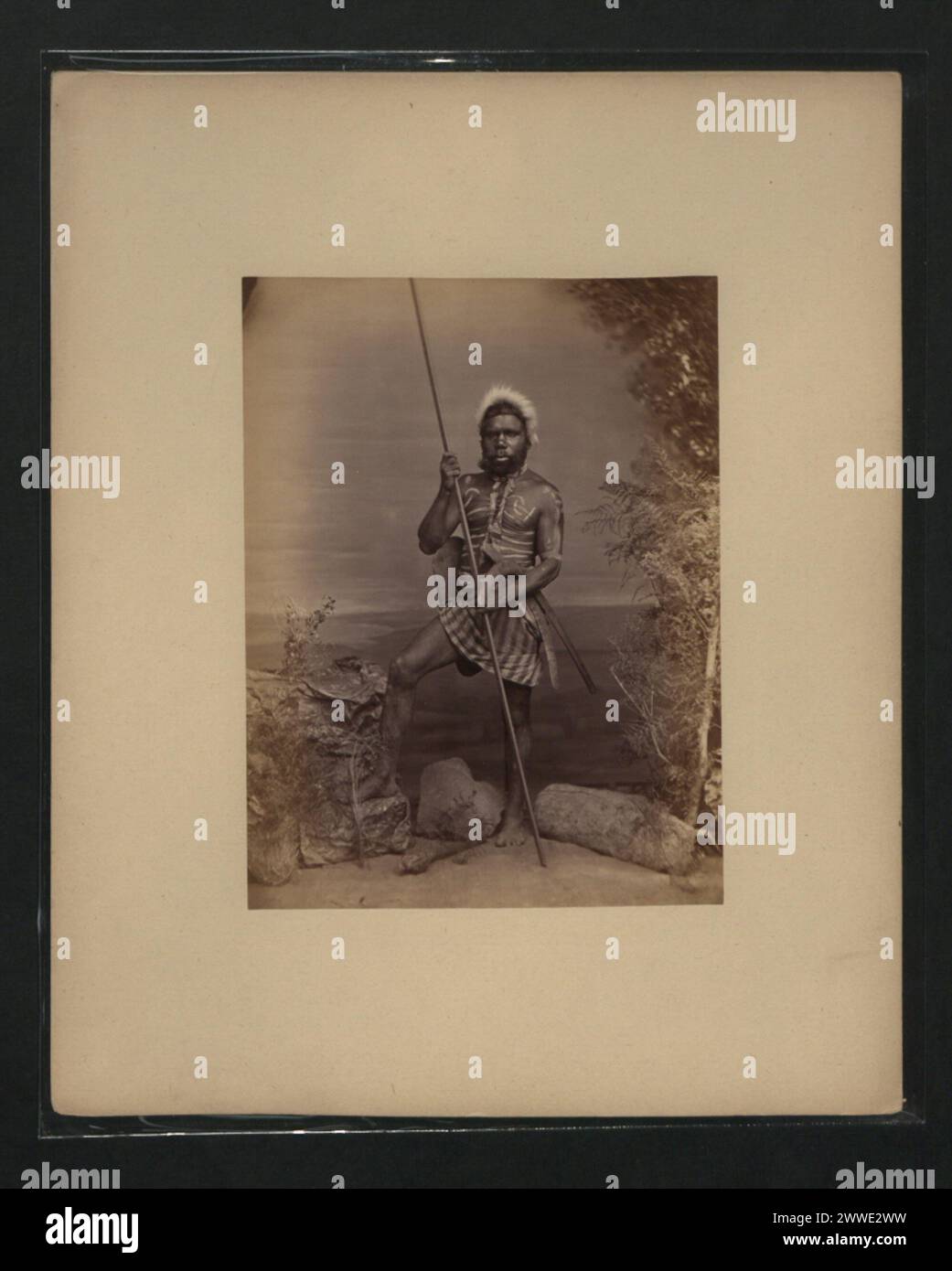Description: Australian aborigines, photographed by J W Lindt: a ...