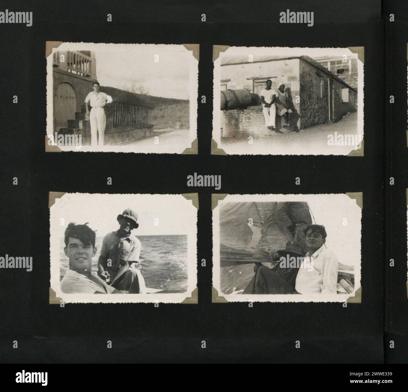 Photograph album by Philip Barlow showing daily life, colonial-era ...