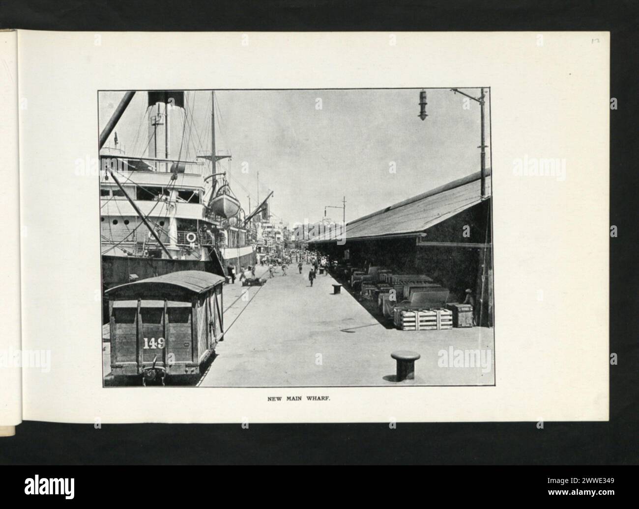 Description: New main wharf. Location: Singapore, Malaya singapore ...
