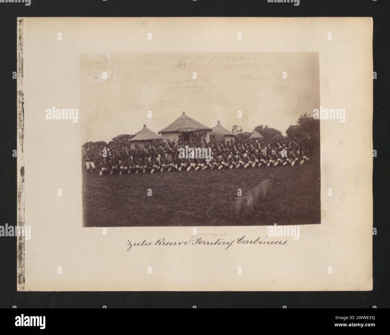 Members of the Zulu Reserve Territory Carbineers in South Africa, a ...