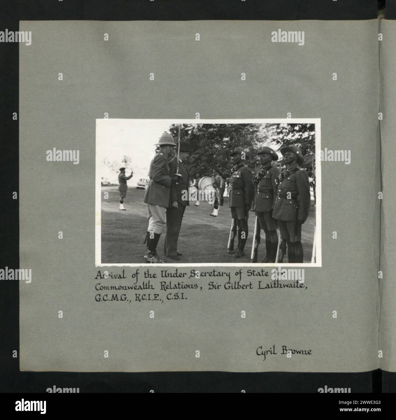 Description: Arrival of the Under Secretary of State for Commonwealth ...